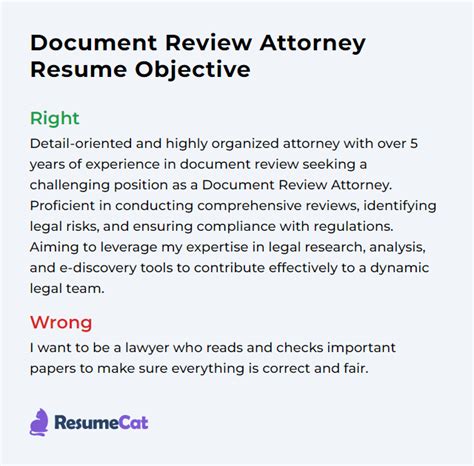 Top 18 Document Review Attorney Resume Objective Examples