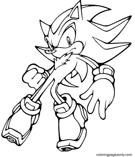 16 Pics Of Sonic Vs Silver Coloring Pages Silver Sonic Coloring