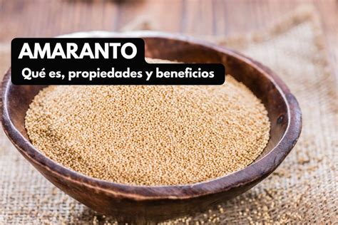 Amaranto Qu Es Propiedades Y Beneficios