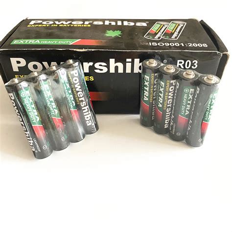 Heavy Duty Zinc Carbon AAA R03 Um 4 Dry Disposable Batteries For