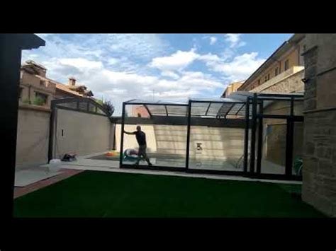 Cubierta Alta Para Piscina Adosada Y Totalmente Corredera Cubrima YouTube