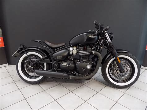 Details Zum Custom Bike Triumph Bonneville Bobber Black Des H Ndlers