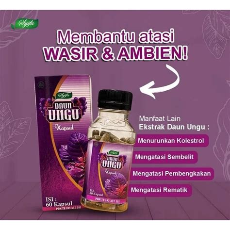 Jual Kapsul Daun Ungu Herbal Tradisional Produk Yang Alami Dan