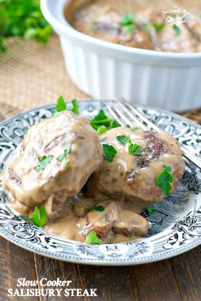 Slow Cooker Salisbury Steak The Seasoned Mom