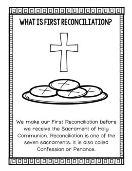 First Reconciliation Coloring Pages