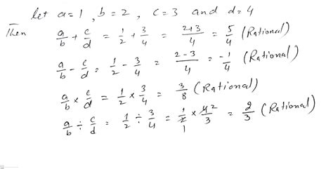 let a b c d be non zero integers show that each of the following is a rational number a a b