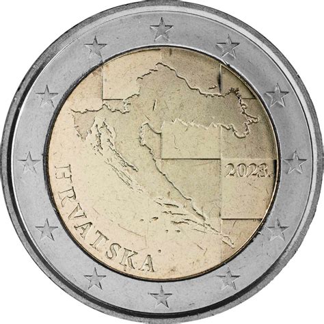 2 Euro Kursmünze Kroatien 2023 bankfrisch