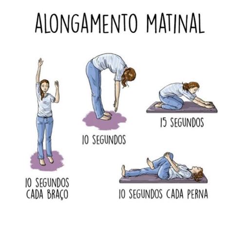 Vamos alongar Exercícios de treino Exercícios matinais Exercícios