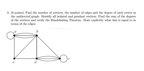 solved find the number of vertices the number of edges and