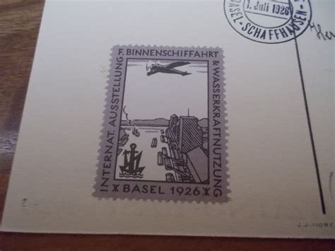 Karte Flugpost Basel Schaffhausen Vignette Kaufen Auf Ricardo