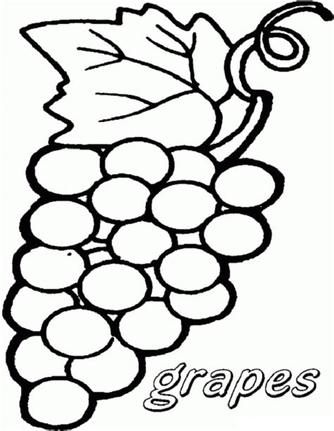 Dibujos de uvas para colorear descargar e imprimir Colorear imágenes
