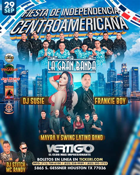 Fiesta De Independencia Centroamericana Tickets Boletos At Vertigo Club