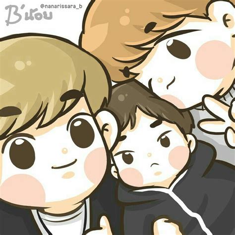 Pin by Sałmªa BBH on Faŋ Arŧ Chipi Chanbaek fanart Exo chibi