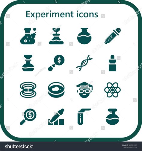 Experiment Icon Set 16 Filled Experiment Stock Vector Royalty Free