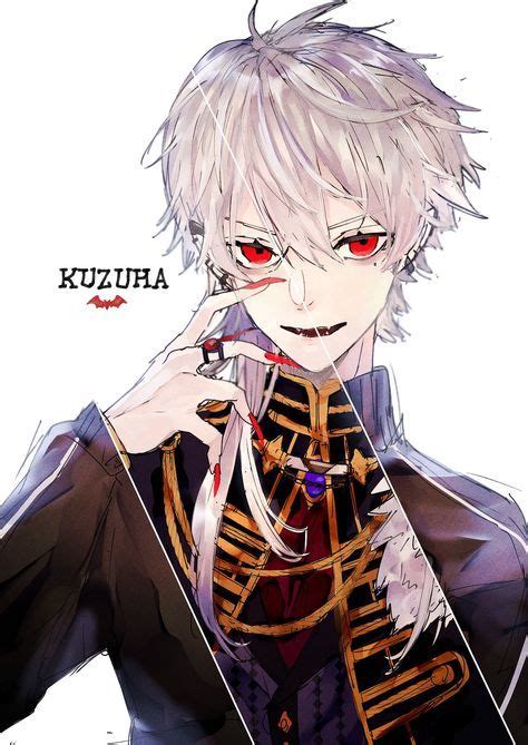 Vampire Anime Boy With White Hair