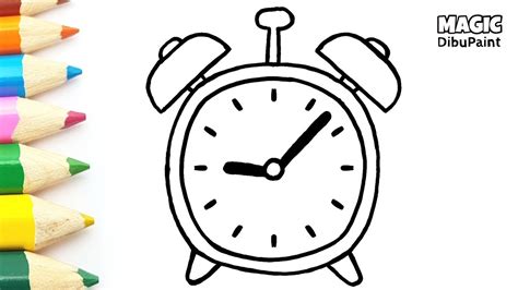 DIBUJOS INFANTILES Cómo dibujar Reloj despertador YouTube