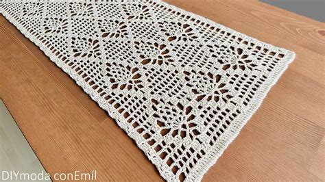 Patr N A Crochet Para Tejer Camino De Mesa Carpeta Mantel Paso A Paso