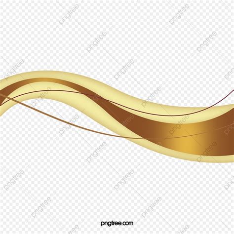 Dorado Ondulado Curvo PNG Dibujos Vector Ondulado Dorado Ola Dorada