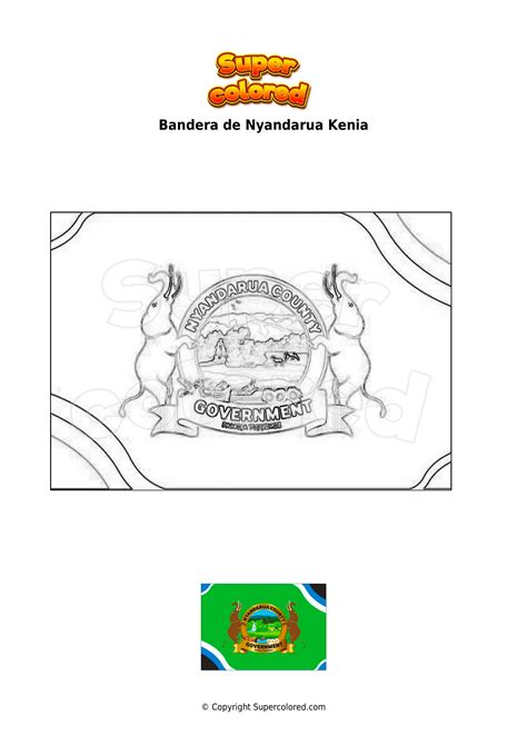 Bandera De Kenia Para Colorear