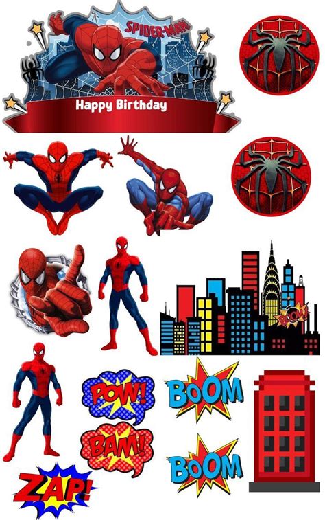 Toppers Cake Spiderman In 2022 Kue Spiderman Binatang Flanel Kartun