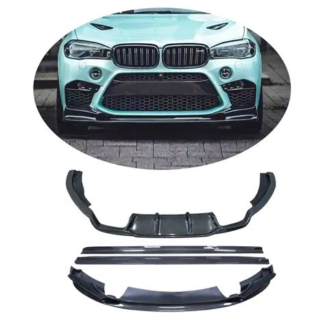 Carbon Fiber Front Bumper Lip Rear Diffuser Spoiler Side Skirts For BMW
