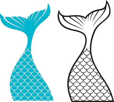 Desenho De Cauda De Sereia Vetor No Vecteezy