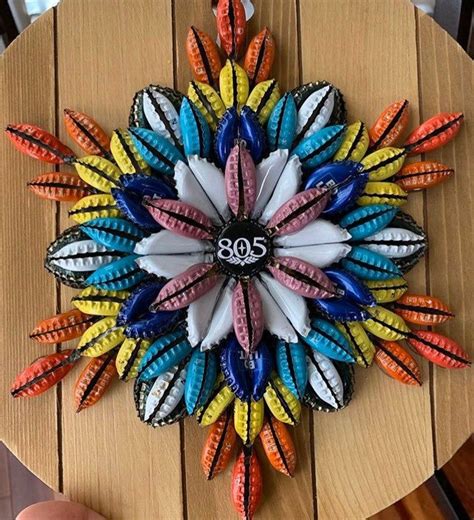 Rainbow Circle Diy Bottle Cap Crafts Bottle Cap Crafts Beer Cap