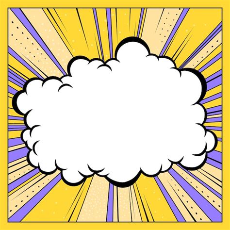Bolha De Fala De Quadrinhos Para Texto Design De Arte Pop Fundo Amarelo