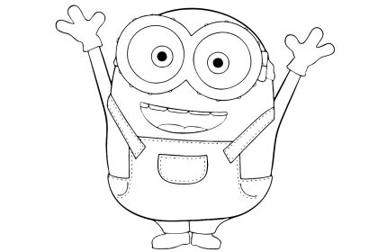 Ausmalbilder Minions Bob