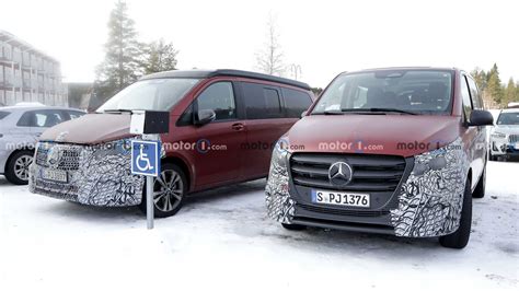 Mercedes V Class Facelift Spied With Redesigned