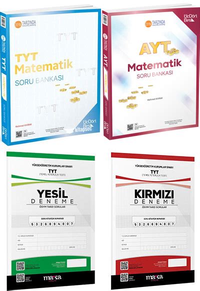 Tyt Ayt Matematik Soru Bankas Seti Ve K Rm Z Ye Il Deneme S Nav