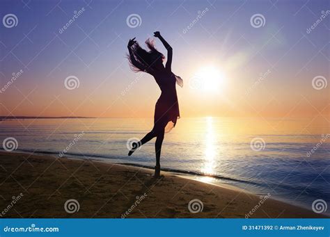 Dance In Sunset Stock Photo Image Of Happy Evening 31471392
