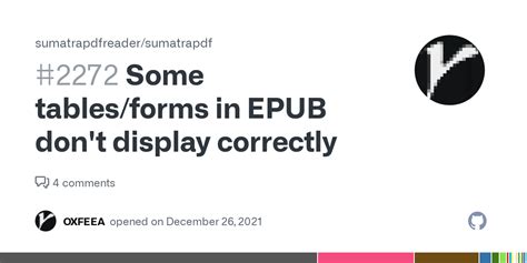 some tables forms in epub don t display correctly · issue 2272 · sumatrapdfreader sumatrapdf