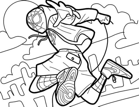 Desenhos De Miles Morales 1 Para Colorir E Imprimir Colorironlinecom
