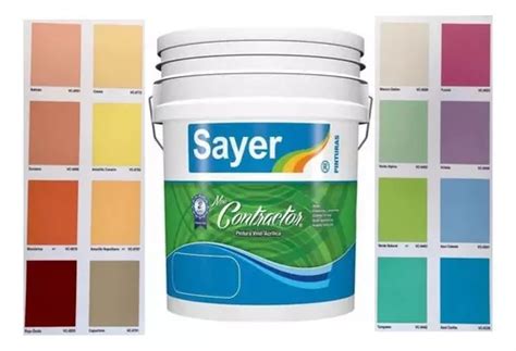 Pintura Vinilica Acrilica Contractor Cubeta Lt Colores Env O Gratis