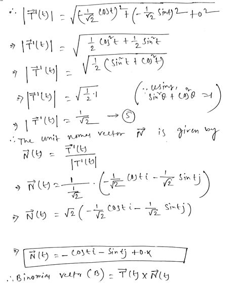 [solved] 10 let r t costi sintj tk find the unit tangent vector t course hero