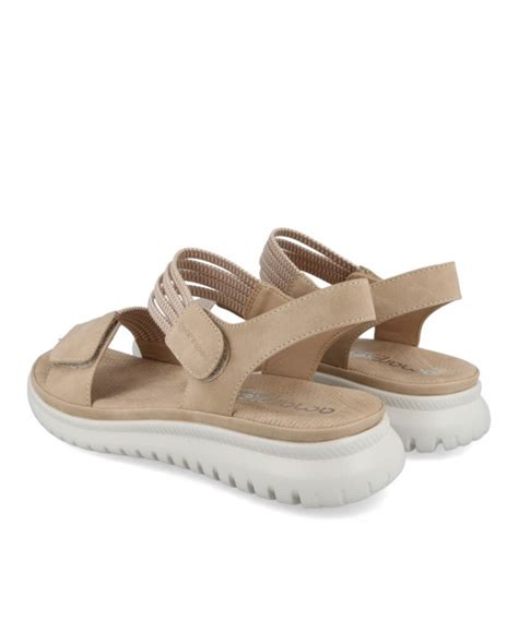 Sandalias De Mujer Para Caminar Amarpies ABZ23614 En Beige