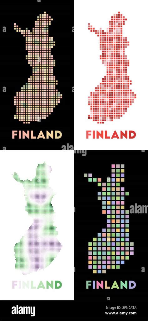 Finland Map Collection Of Map Of Finland In Dotted Style Borders Of