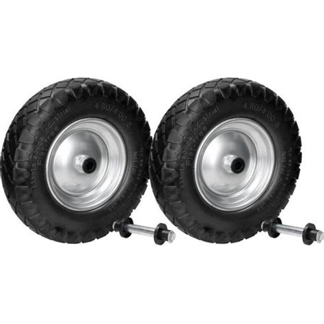2x 15 Roue brouette PU 4 80 4 00 8 pleine en gomme solide Ø 390 mm