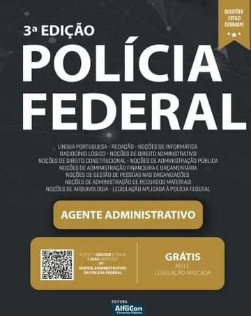 Livro Apostila PF Agente Administrativo da Polícia Federal é bom