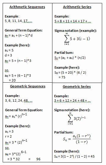 arithmetic sequence and series worksheet