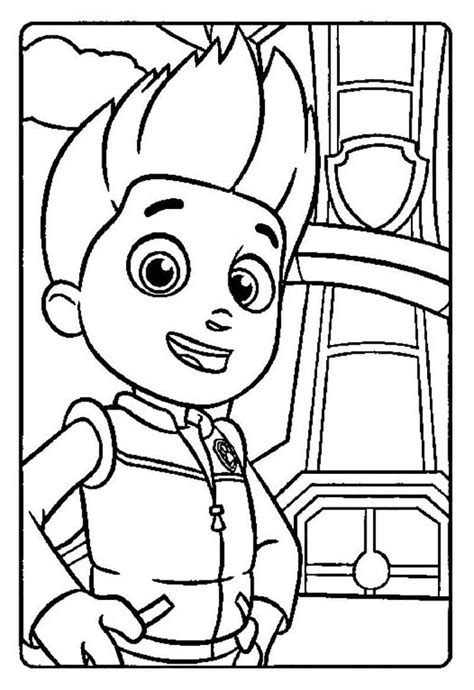 Coloriage Ryder Pat Patrouille Heureux T L Charger Et Imprimer