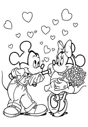 Ausmalbilder Minnie Und Micky Maus Zusammen