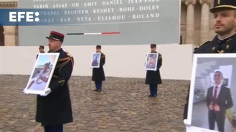 Homenaje en París a las víctimas francesas del atentado de Hamás YouTube