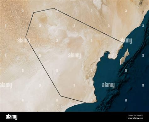 Al Wusta Region Of Oman Low Resolution Satellite Map Stock Photo Alamy