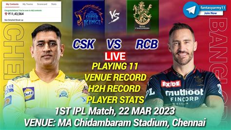 Csk Vs Rcb Live Match Jio Cinemas Ipl Cskvsrcb