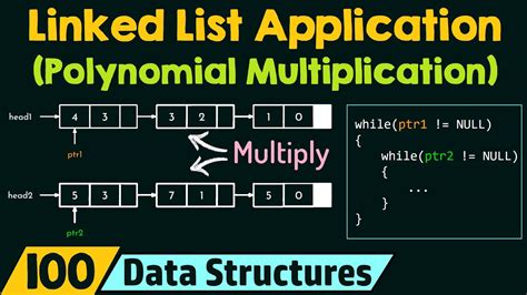 application of linked list multiplication of two polynomials youtube