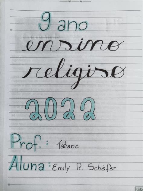 Capa De Ensino Religioso Ensino Religioso Capa De Caderno Religioso