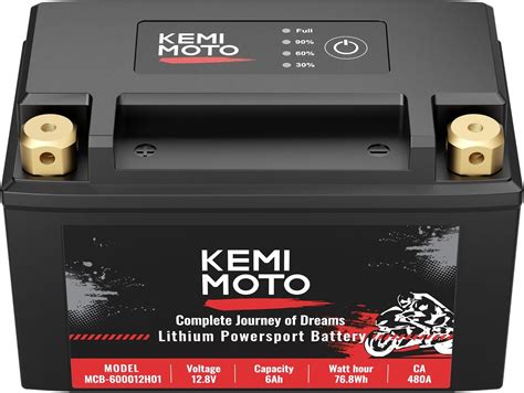 KEMIMOTO Batería de litio para motocicleta YTX14 BS YTX9 BS YTX12 BS