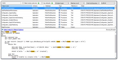 searching for objects in sql server databases redgate
